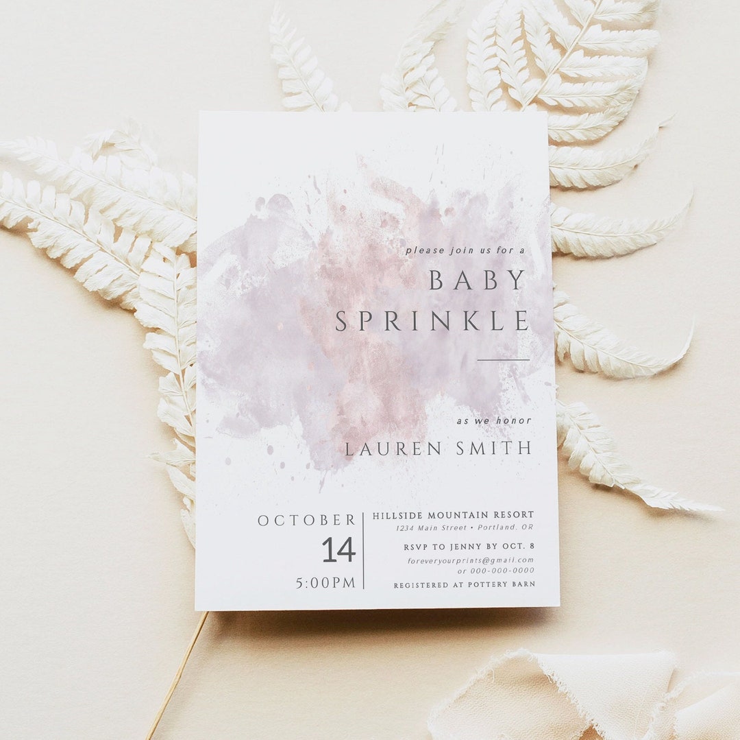 Baby Sprinkle Invitation Girl, Baby Sprinkle Invite Template ...