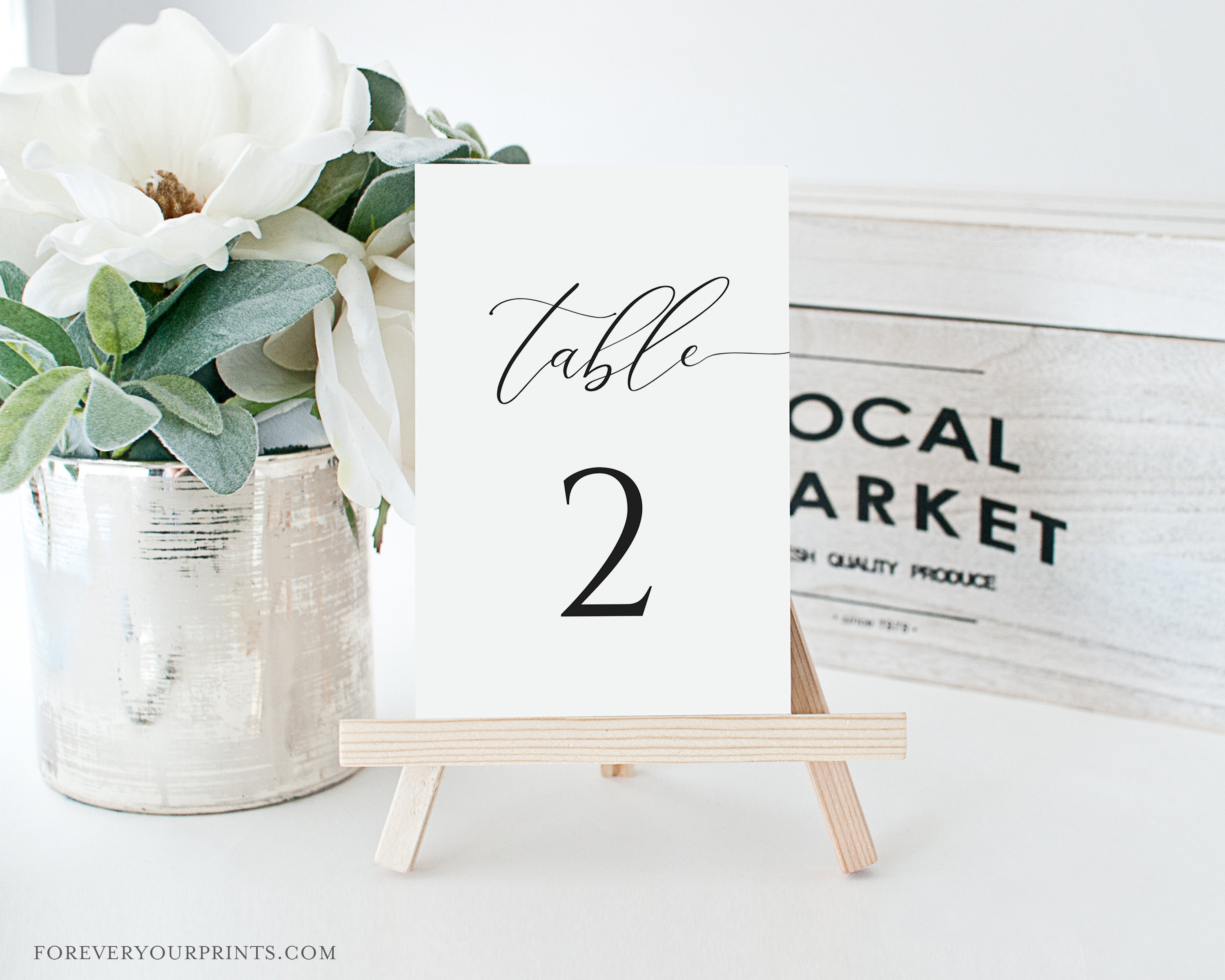 Table Number Template Modern Table Number Printable - Etsy Canada