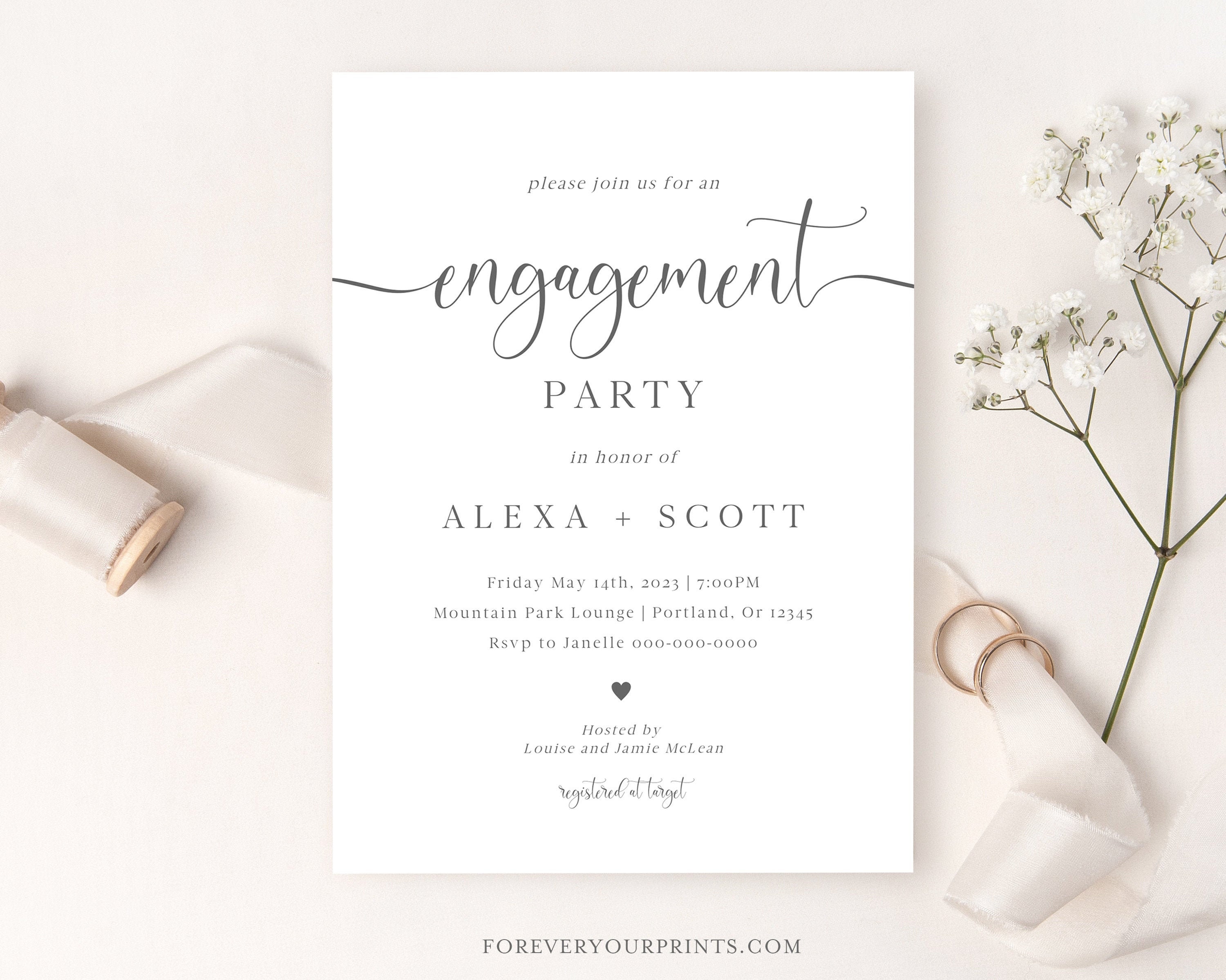 Engagement Party Invitations Engagement Party Invitations