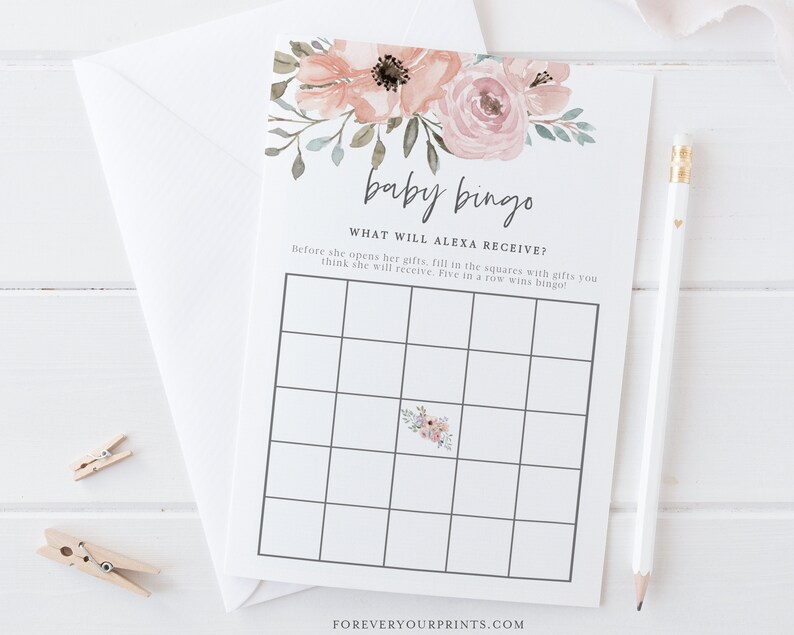 Printable Baby Shower Bingo Baby Shower Games Baby Bingo - Etsy