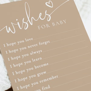 Wishes for Baby Card Baby Shower Game Advice and Wishes - Etsy
