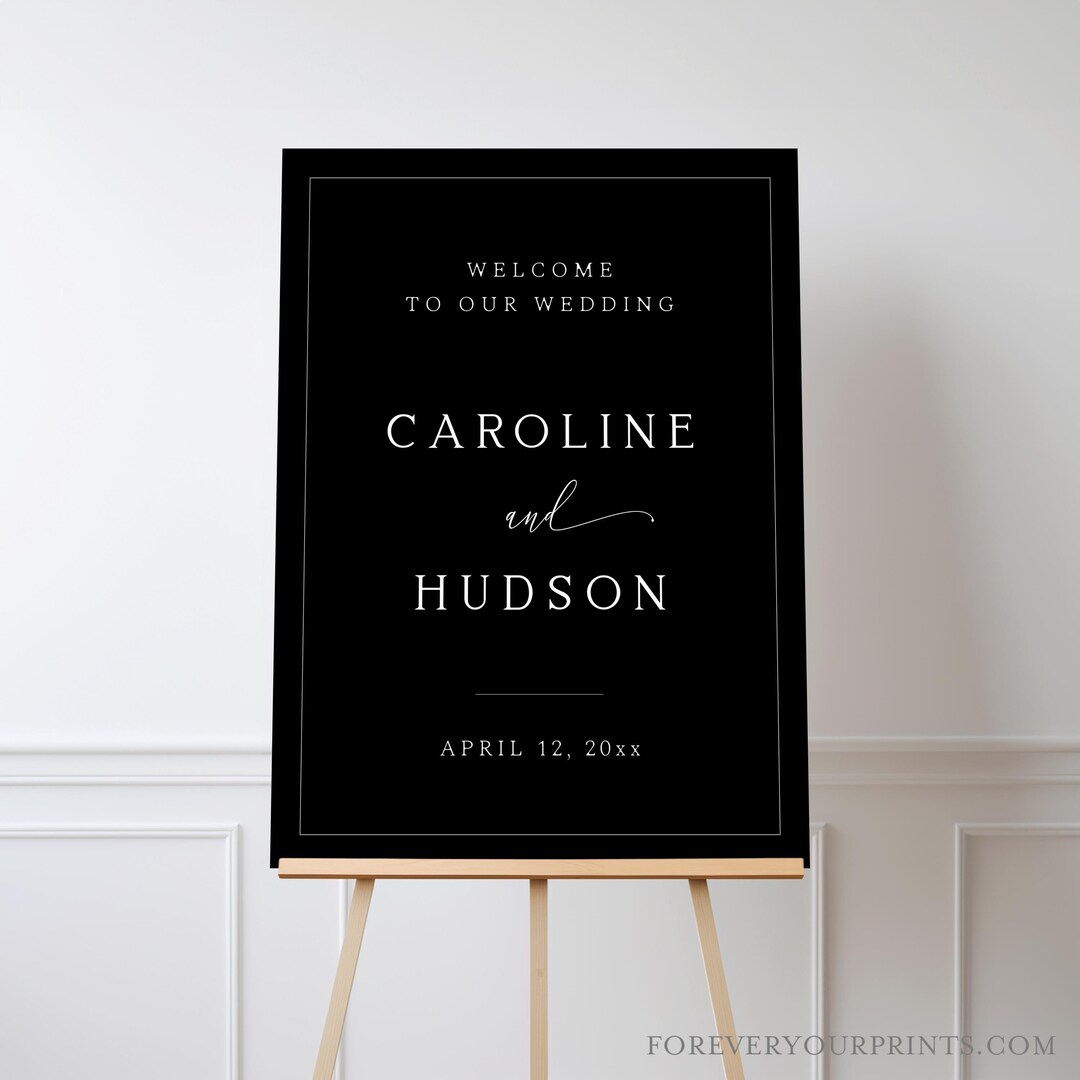 Wedding Welcome Sign Template, Welcome to Our Wedding Sign, Wedding ...