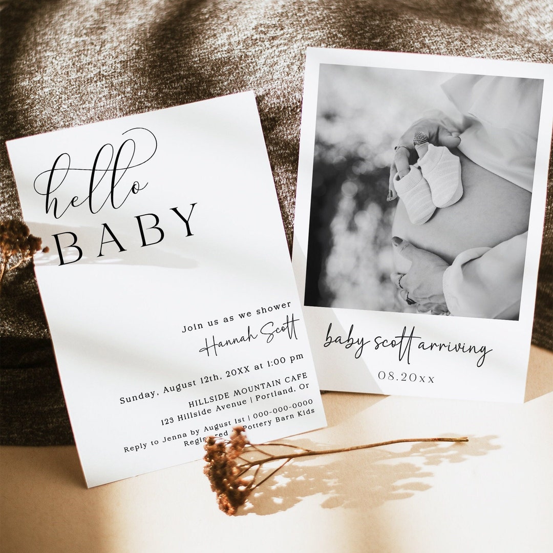 Baby Sprinkle Invitation Girl, Baby Sprinkle Invite Template, Modern ...