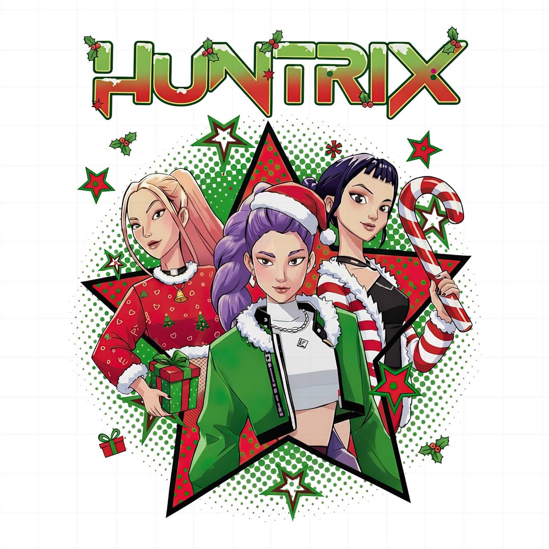 Kpop Huntrix Christmas PNG, Kpop Demon Hunter Clipart, Saja Girls ...