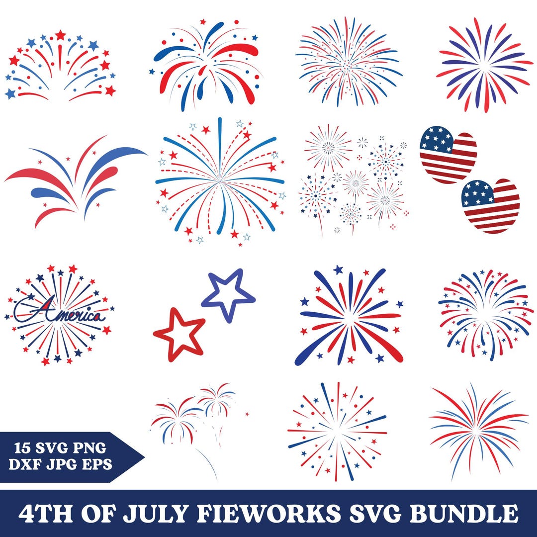 4th of July Fireworks Svg Bundle, Usa Fireworks, 4th of July Svg ...