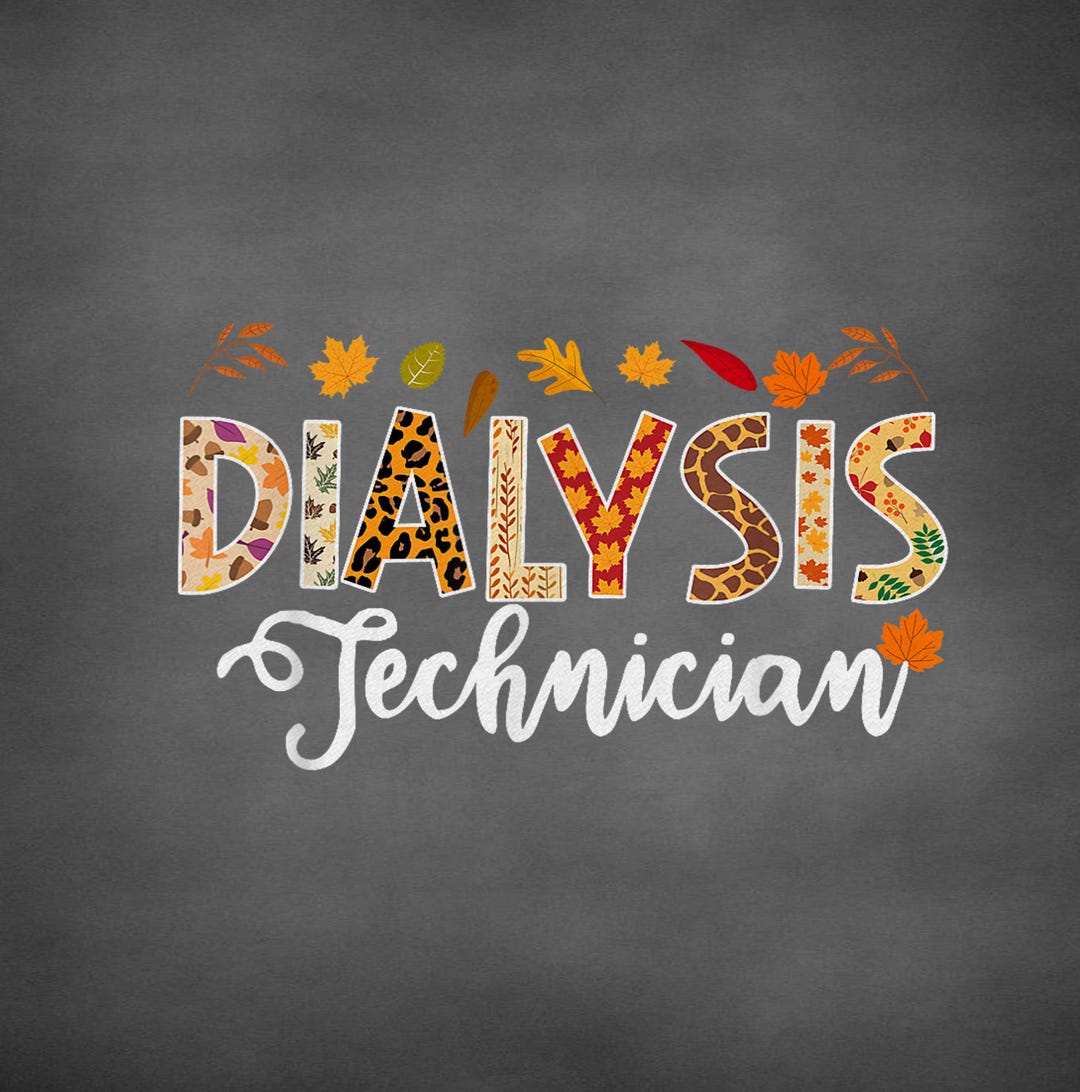 Fall Dialysis Technician PNG, Cute Autumn Animal Print Tech, Kidney ...