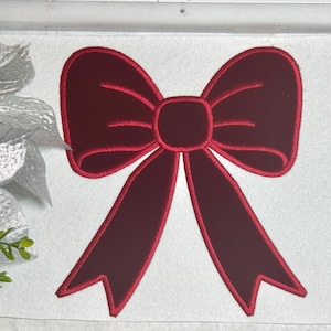 Bow Satin Stitch Embroidery Design - Etsy