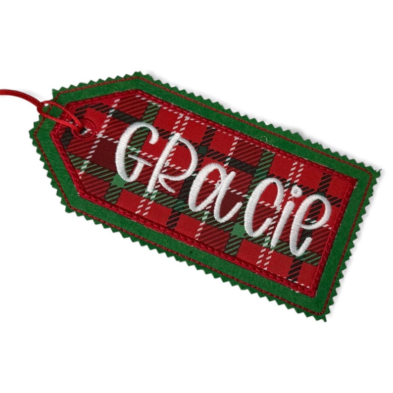 ITH Felt Tag, Gift Tag Embroidery Design - Etsy