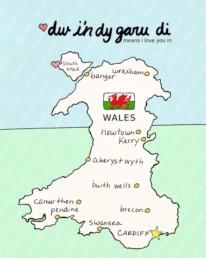 I Love You in Wales // Download Printable, Gallery Wall, Nursery Art ...