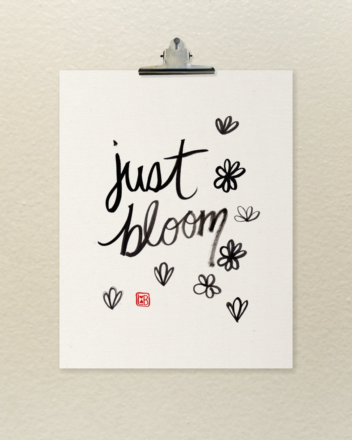 Just Bloom // Instant Digital Download Printable Poster - Etsy