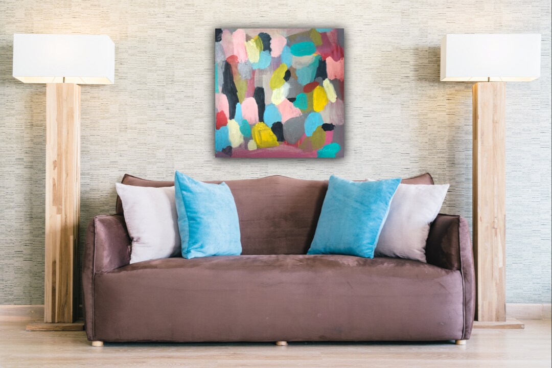 Rock Show // Abstract Painting, Colorful Original Modern Art, Acrylic ...