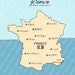 I Love You in France // French Map, Printable Download Poster, Modern ...