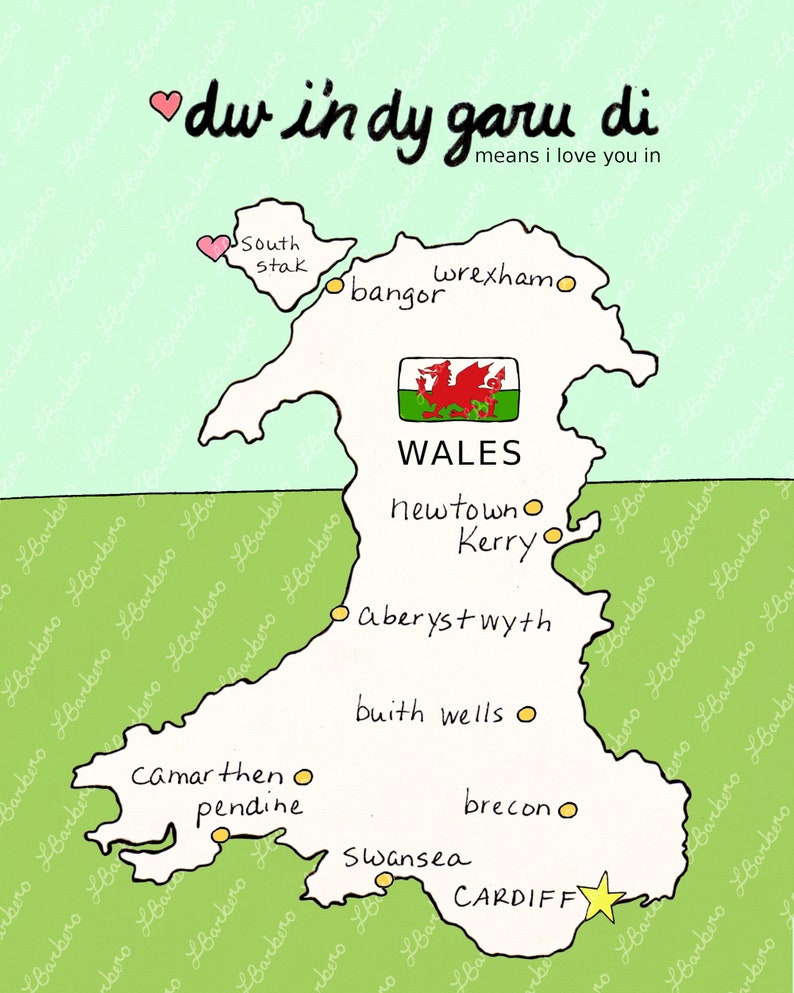 I Love You in Wales // Download Printable, Gallery Wall, Nursery Art ...