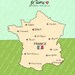 I Love You in France // French Map, Printable Download Poster, Modern ...