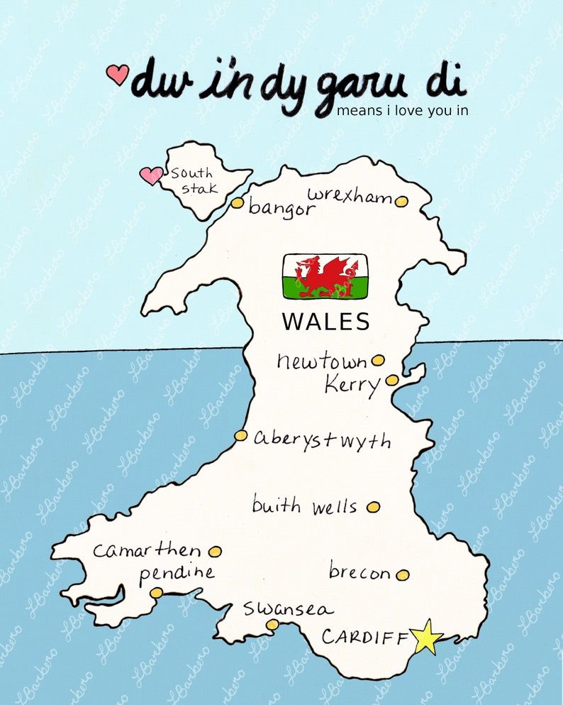 I Love You in Wales // Download Printable, Gallery Wall, Nursery Art ...