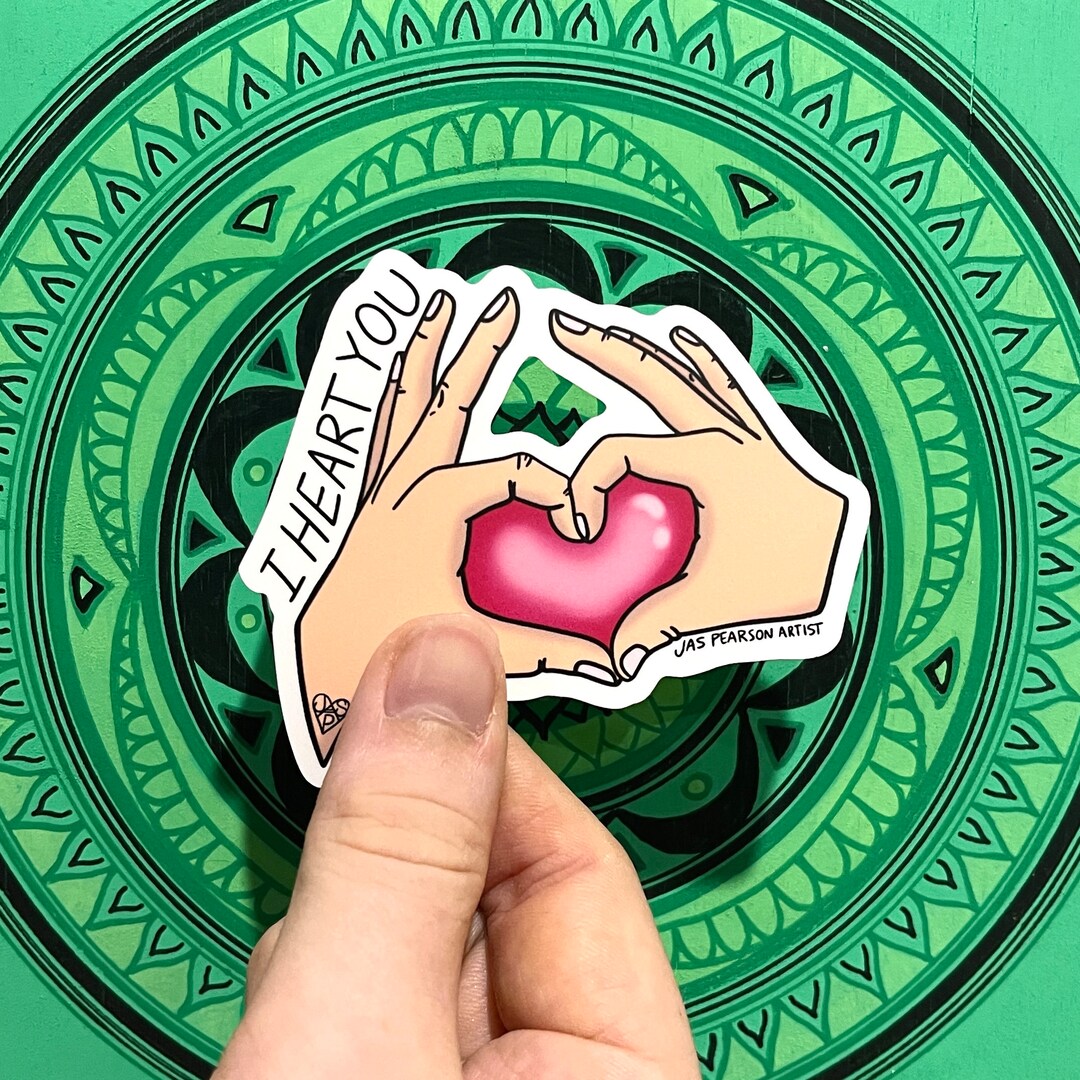 I Heart You Vinyl Sticker - Etsy
