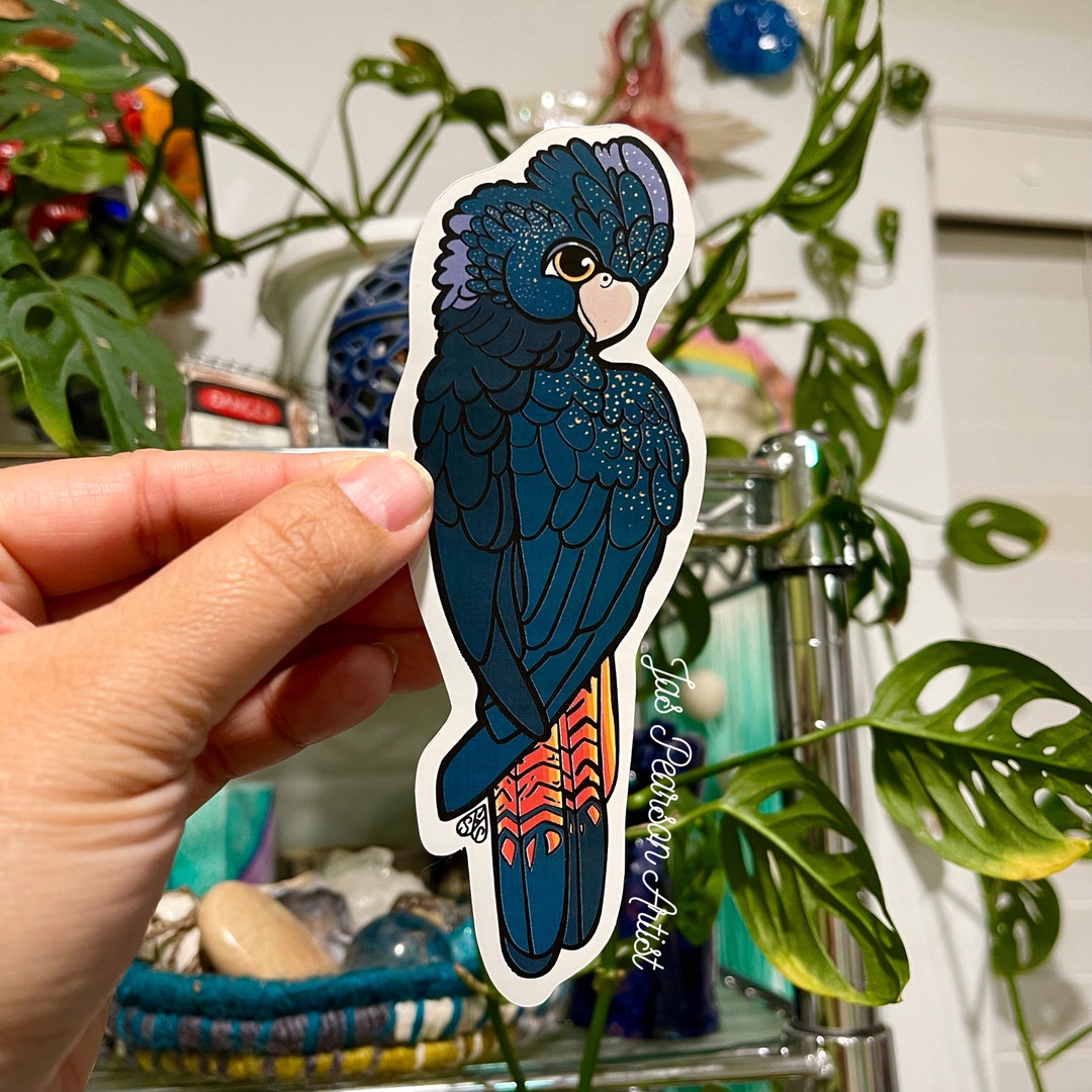 Black Cockatoo Vinyl Sticker - Etsy