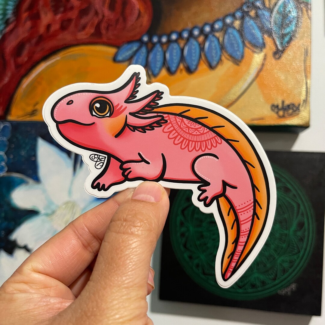 Axolotl Vinyl Sticker - Etsy