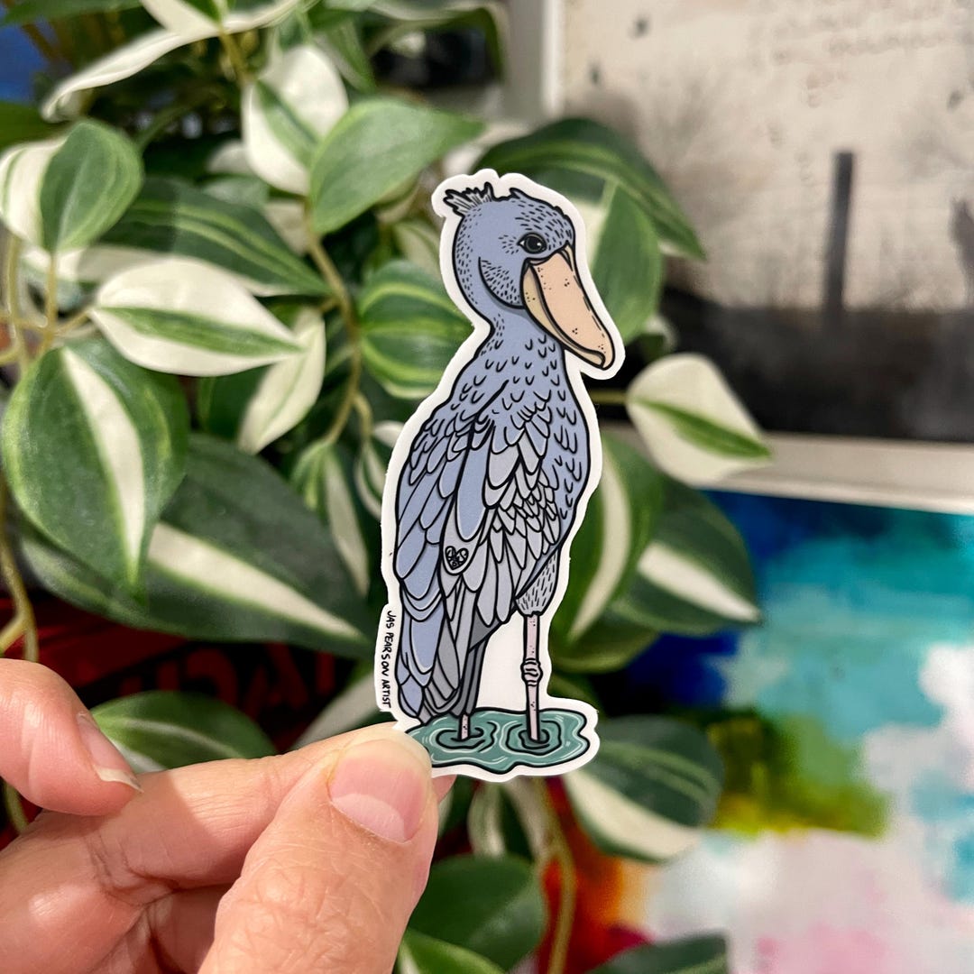 Shoebill Bird Vinyl Sticker - Etsy