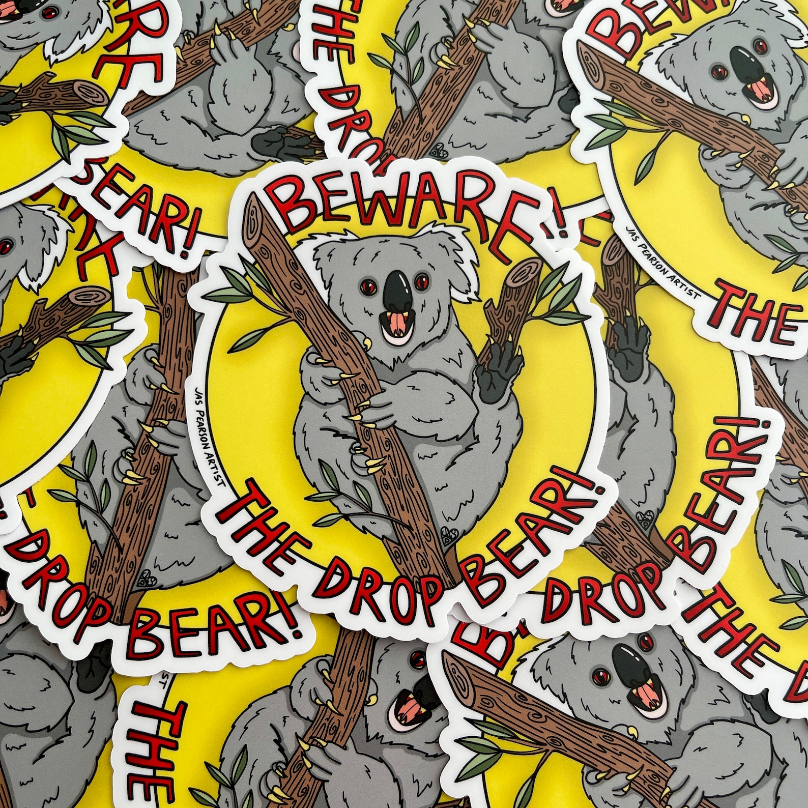 Beware the Drop Bear Koala Aussie Humour Vinyl Sticker - Etsy