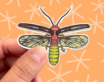 Cute Firefly in a Jar Vinyl Sticker, Firefly Sticker for Laptop, Cool ...