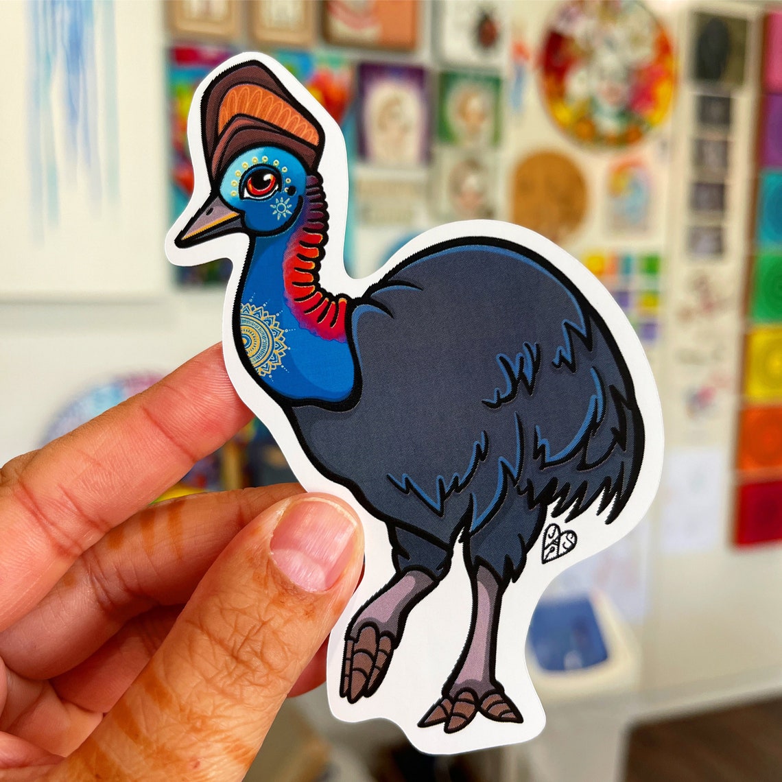 Cassowary Vinyl Sticker - Etsy