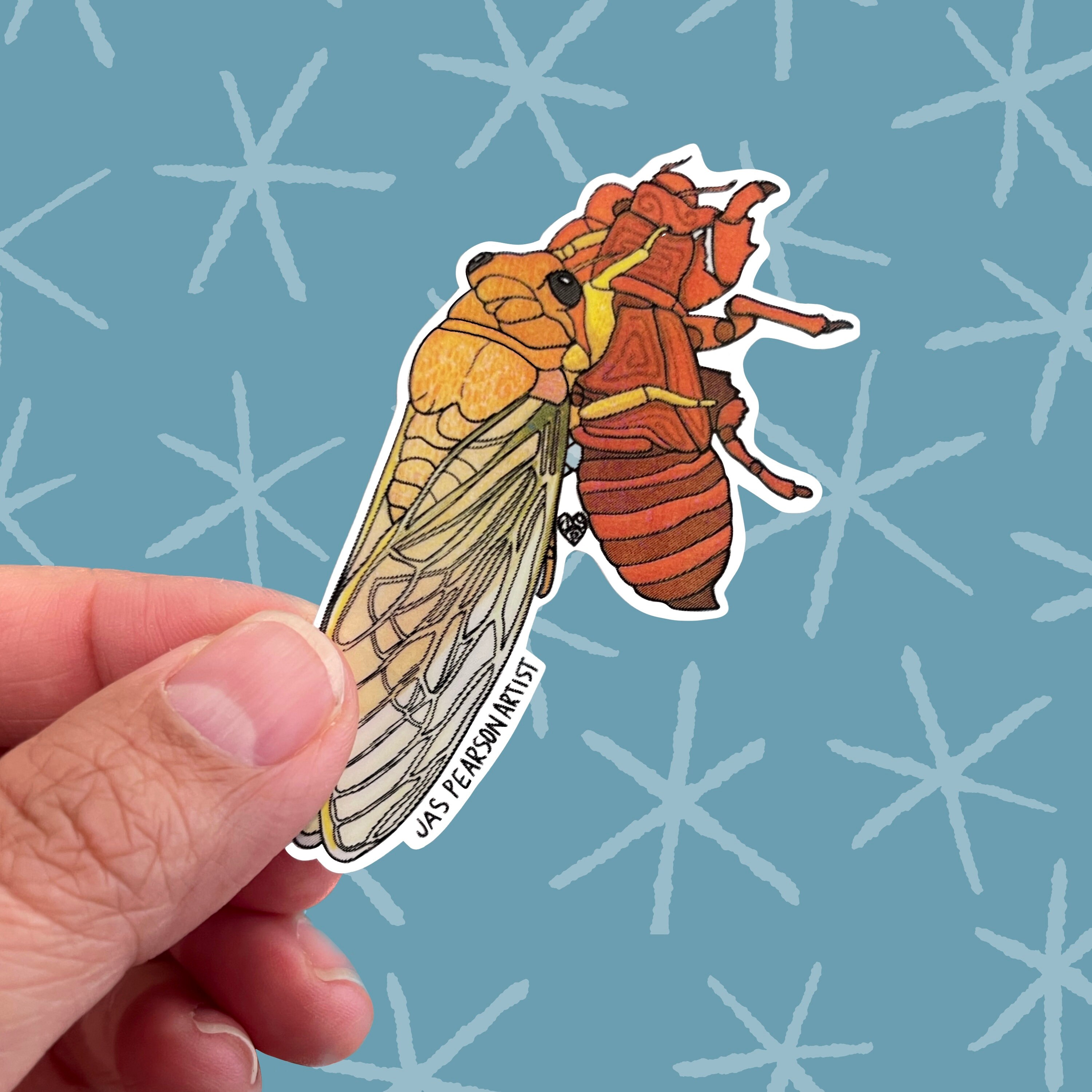 Cicada Vinyl Sticker - Etsy