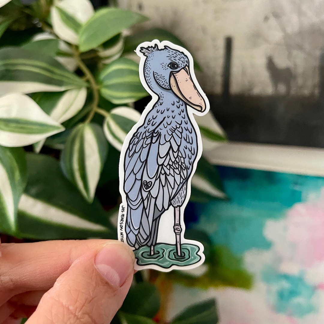 Shoebill Bird Vinyl Sticker - Etsy