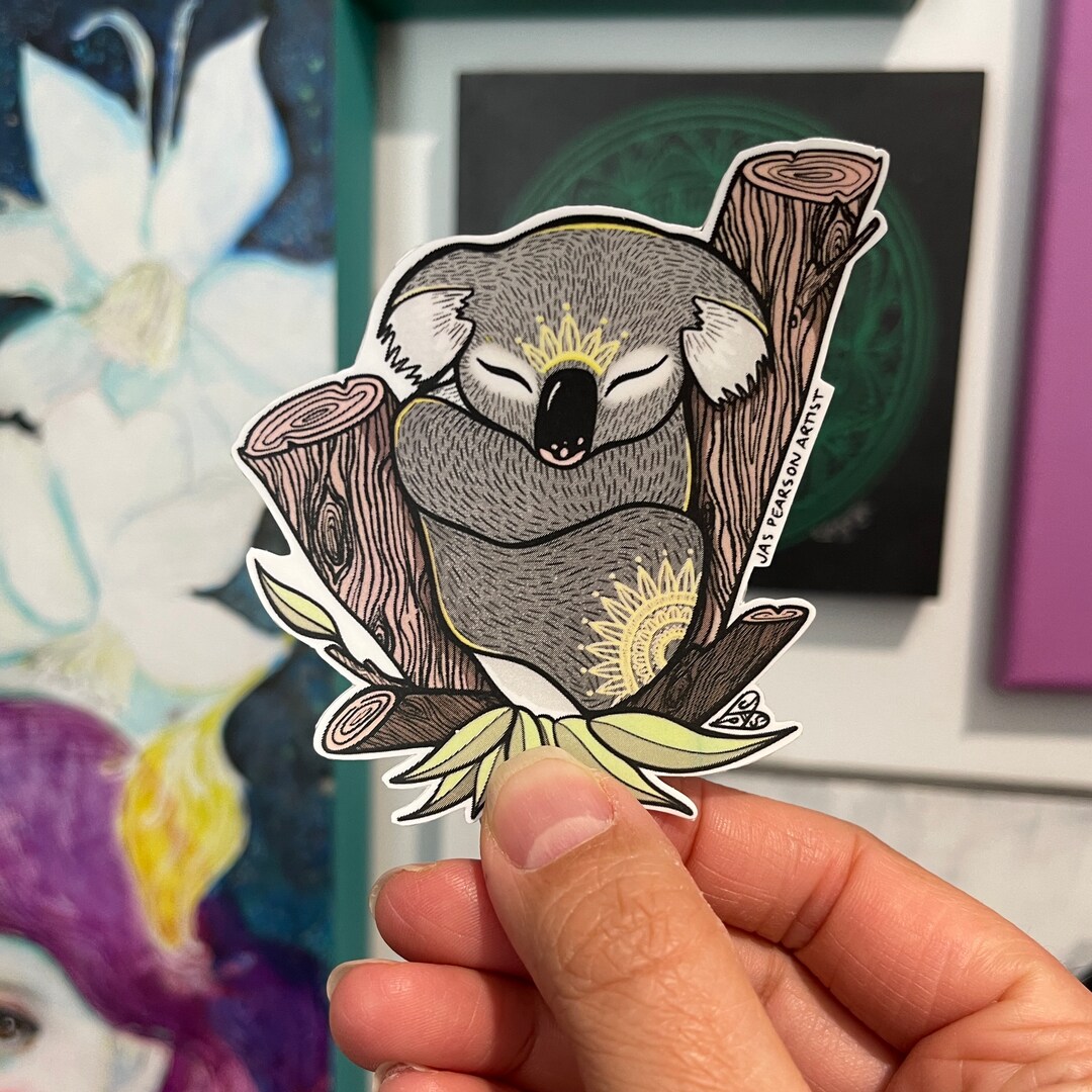 Koala Vinyl Sticker - Etsy Australia
