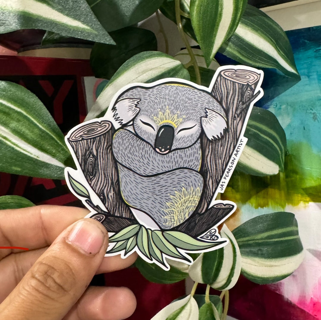 Koala Vinyl Sticker - Etsy