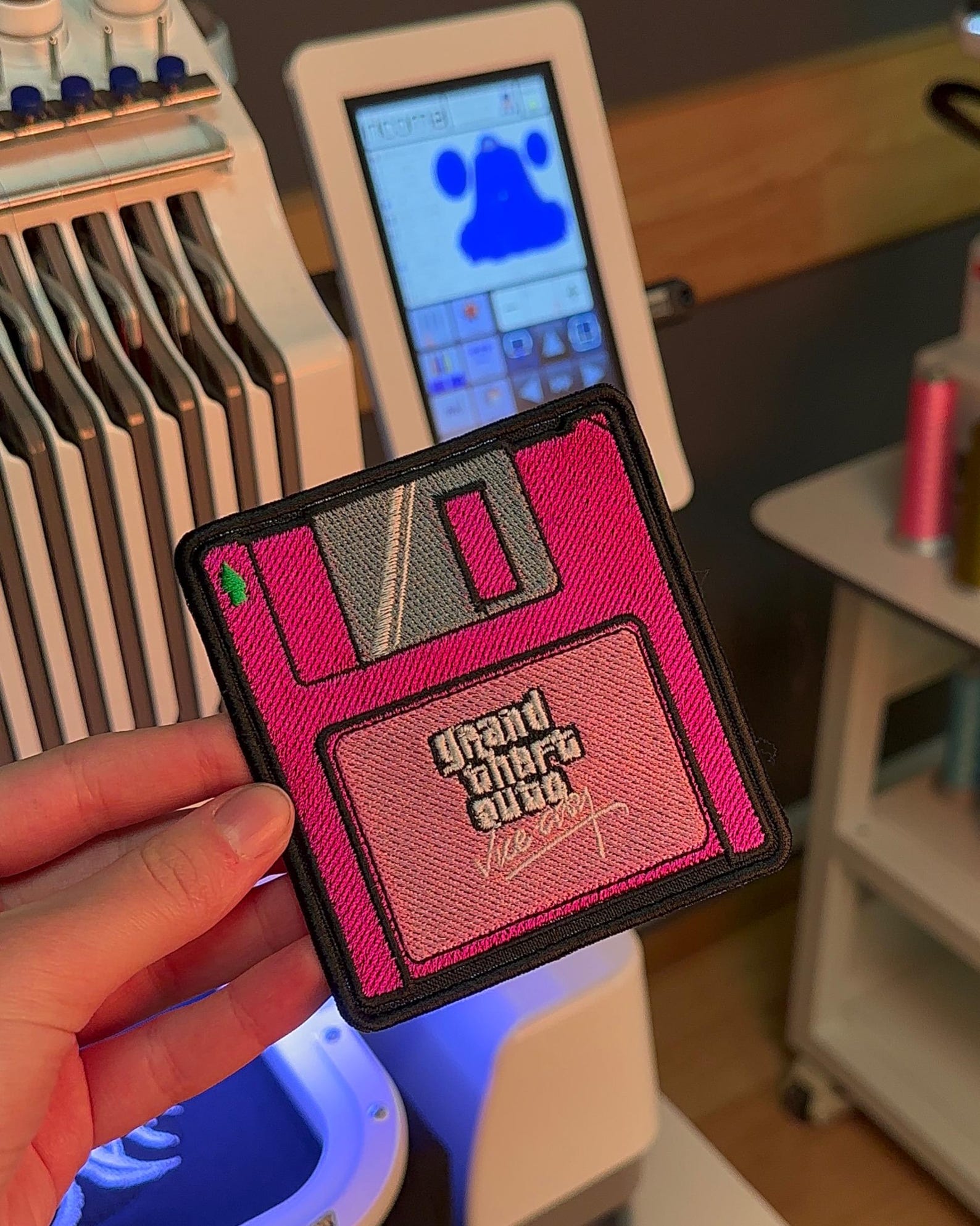 GTA Vice City Save Icon Embroidered Patch – Retro Floppy Disk Design - Etsy
