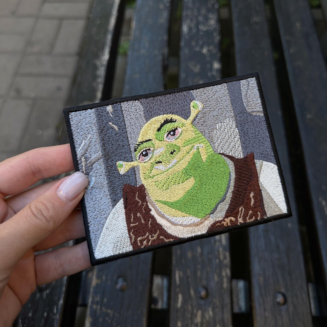 Shrek Meme Patch | Funny Embroidered Patch | Iron-on Patch for Jacket ...