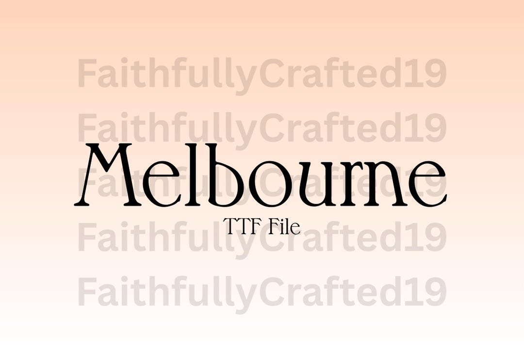 Melbourne Serial Light Font (TTF) - Etsy