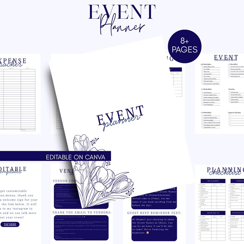 Event Planning Toolkit | Budget Tracker, Timeline, Vendor Checklist ...