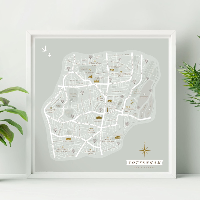 Tottenham Wall Map - Etsy UK