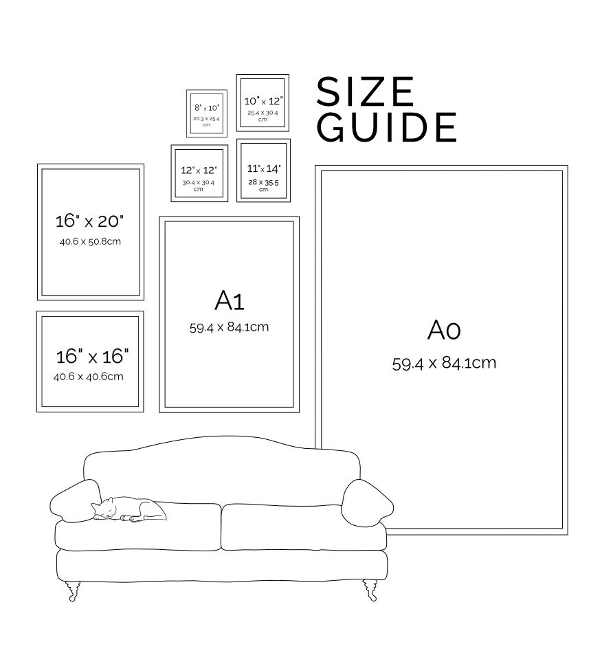 Framed St Albans Map Print. Illustrated Map of St Albans, St Albans ...