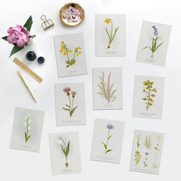 Botanical Cards - Etsy UK