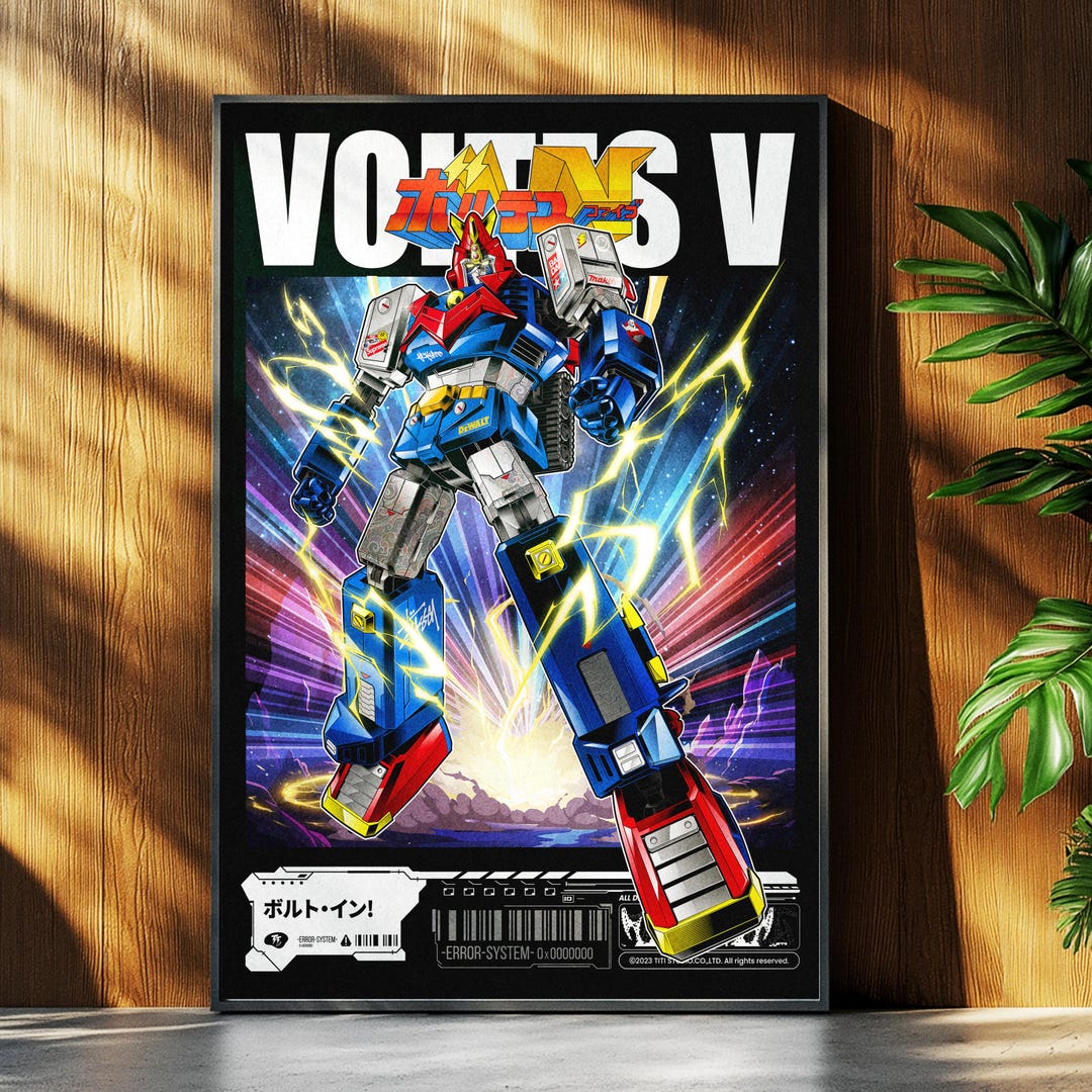 Voltes V Wall Art, Mecha Anime Poster, Office Decor, Japanese Robot ...