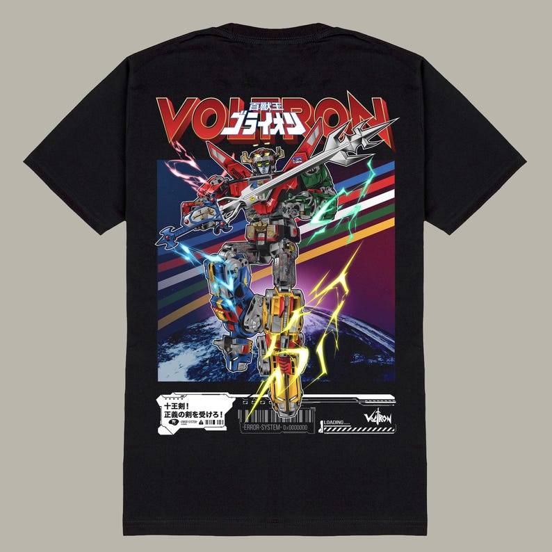 Voltron Legendary Defender Mecha Wall Art – Retro Anime Robot Poster ...