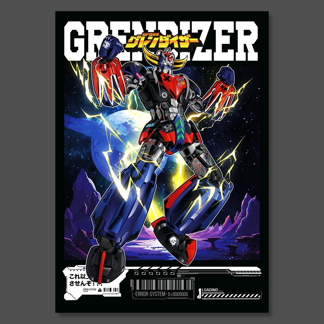 Mecha Robot Wall Art | Grendizer | Japanese Anime Mech Illustration ...