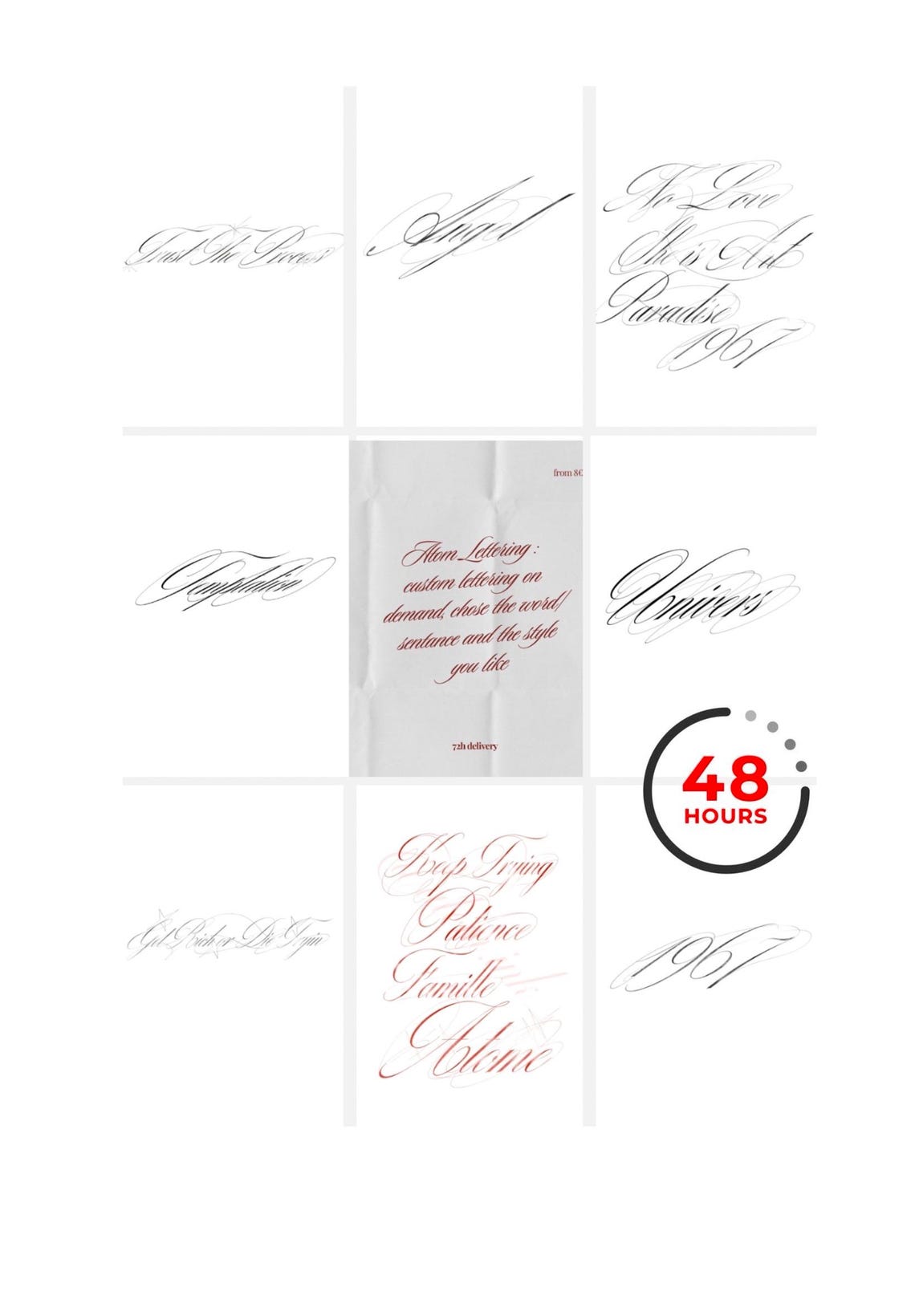 Custom Tattoo Lettering Design: Personalized Name or Quote (digital ...