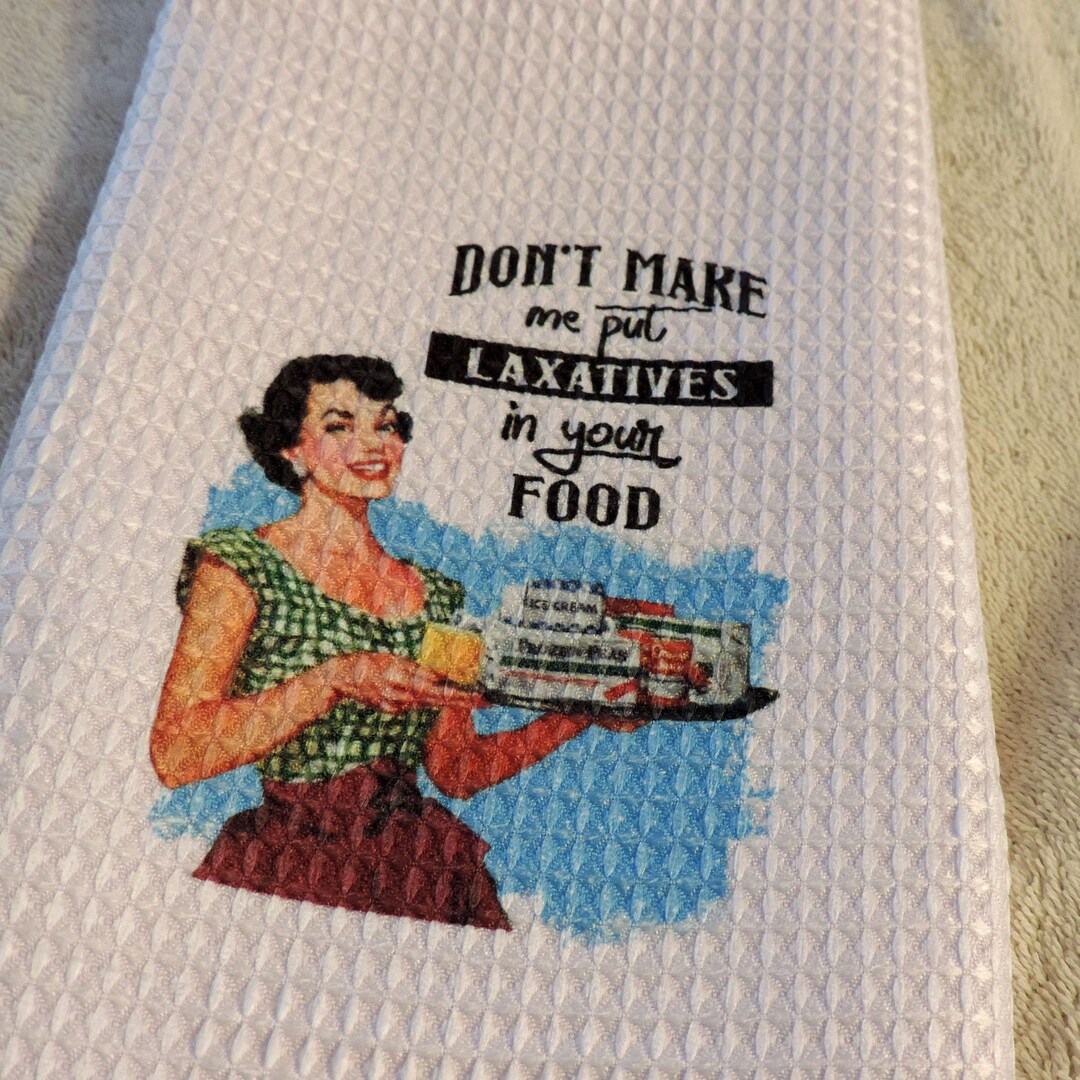Retro Woman Towel Retro Kitchen Towel Hostess Gift - Etsy