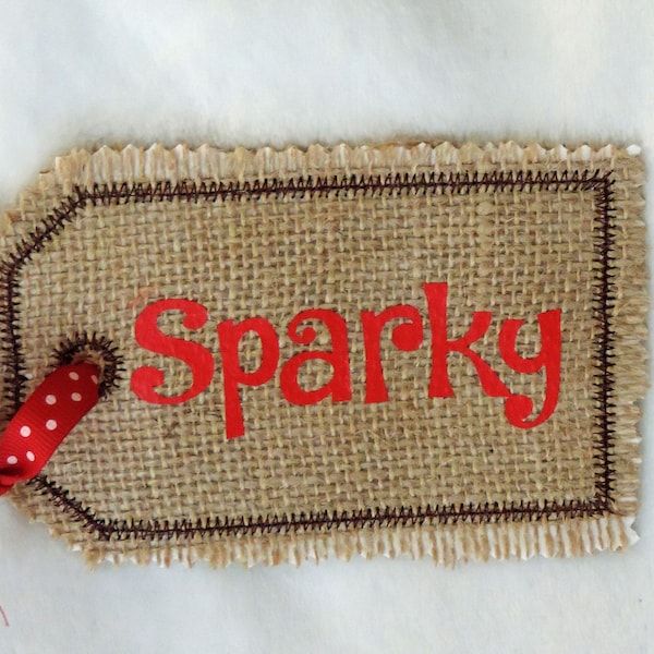 Burlap Name Tags - Etsy