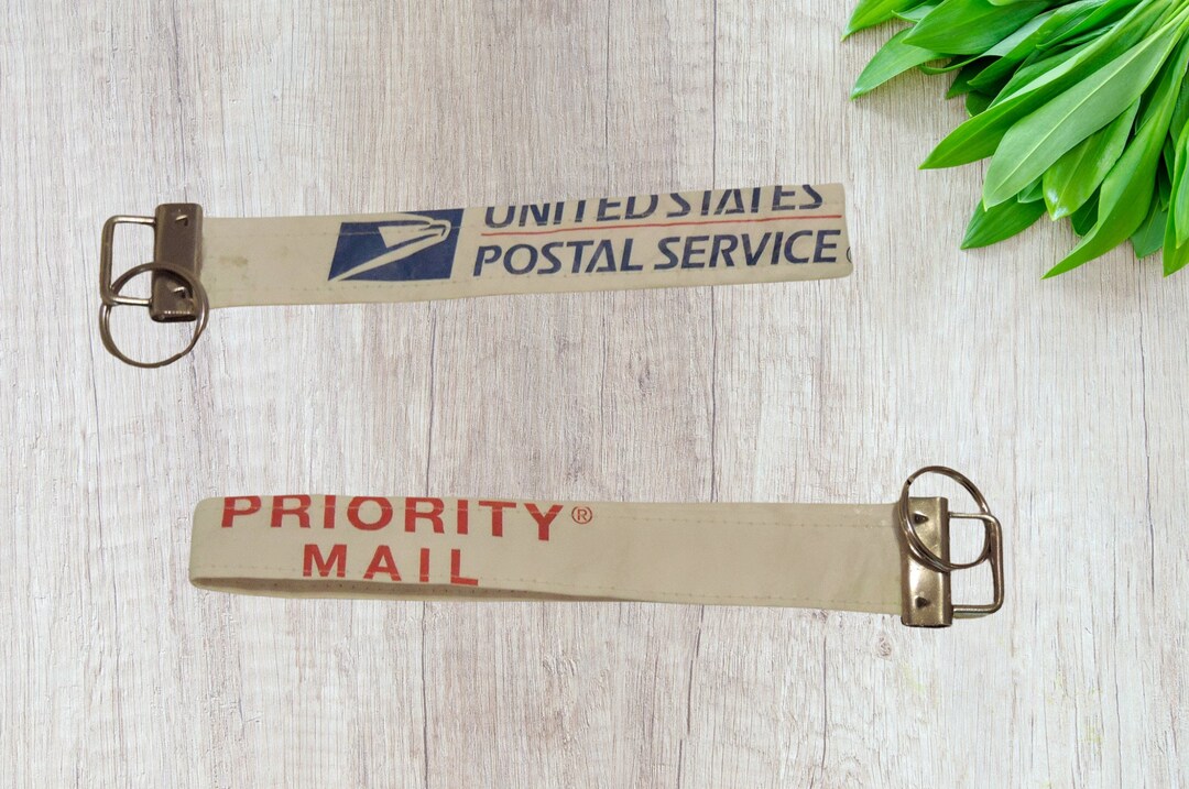 Postal Key Fob, Tyvek Postage Key Fob, Upcycled Tyvek Envelope Key Fob ...