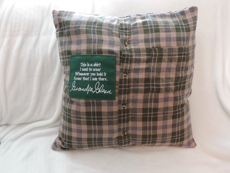 Handwriting Memory pillow memory pillow from shirt keepsake | Etsy