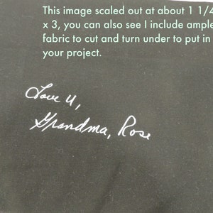 Loved Ones Handwriting Patch, Wedding Patch, Something Blue, Your Handwriting Quilt Block ...