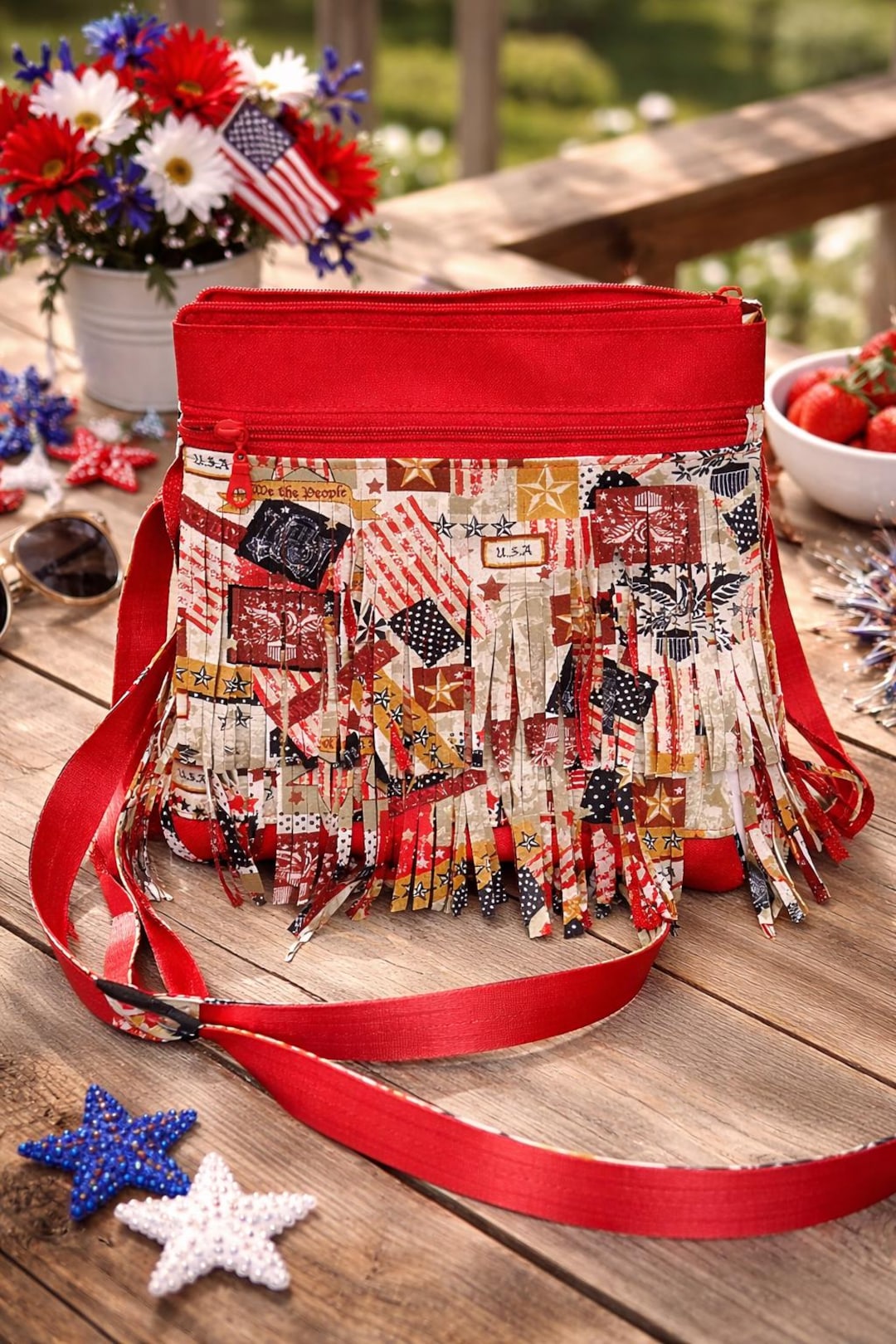 America 250th Fringe Purse, Patriotic Crossbody Bag, America 250th ...