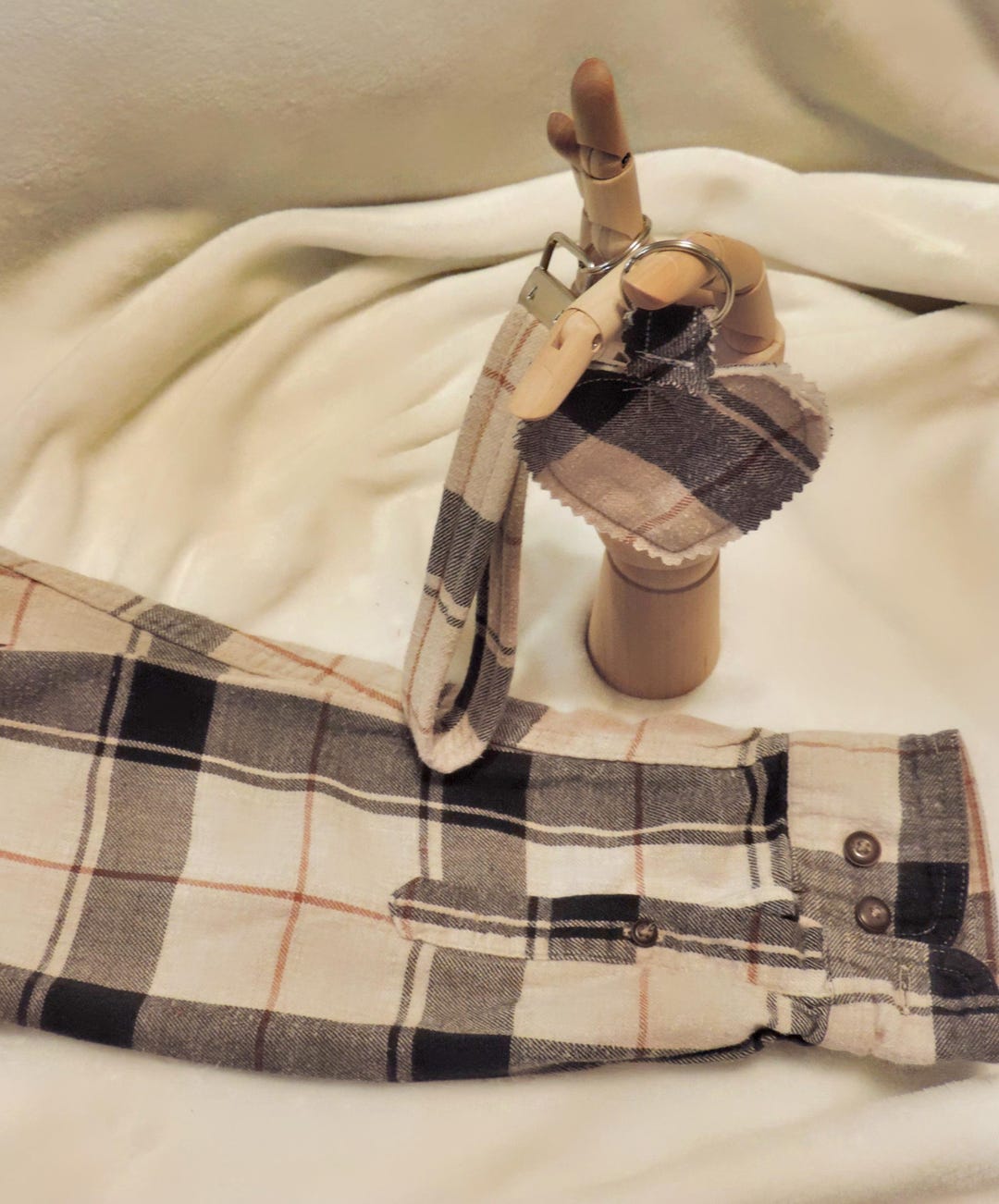 Key Chain Made From Clothing of Loved One, Made From Ties, Memorial ...