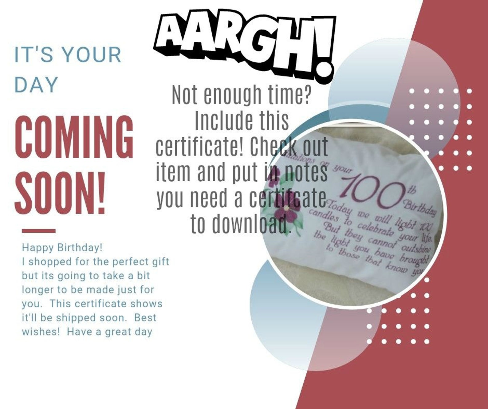 100th Birthday Gift 100th Countdown Milestone Birthday Gift - Etsy