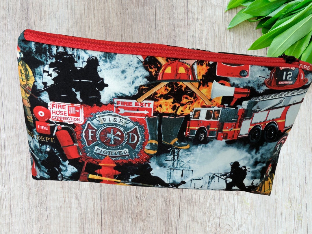 Firefighter Wife Makeup Bag for Women, Firefighter Daughter Cosmetic ...